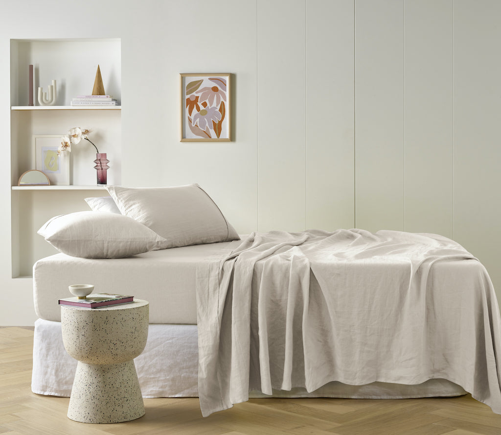 NEW 100% French Flax Linen Sheet Set - Natural — The Home & Linen Ladies