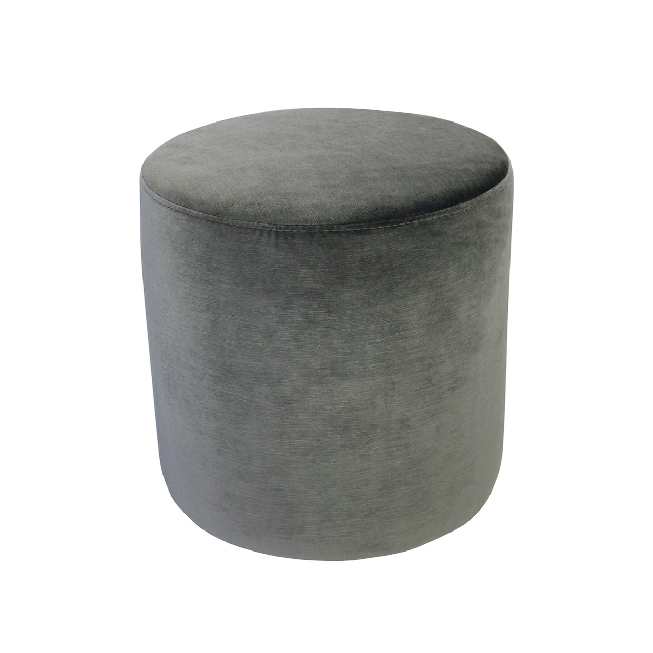 Soho Small Velvet Ottoman - Christian Grey — The Home & Linen Ladies